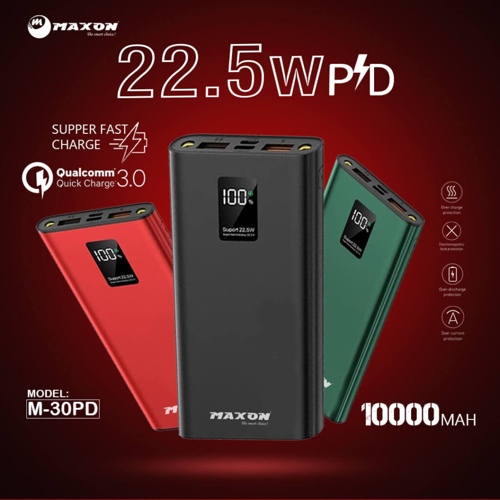 Maxon M-30 PD Fast charging Powerbank price in Pakistan|