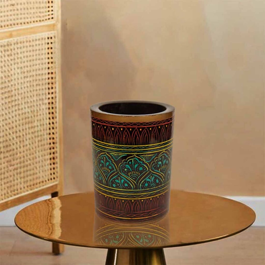 Nakshi Design Cylindrical Vase- Global Telecom -Handicrafts